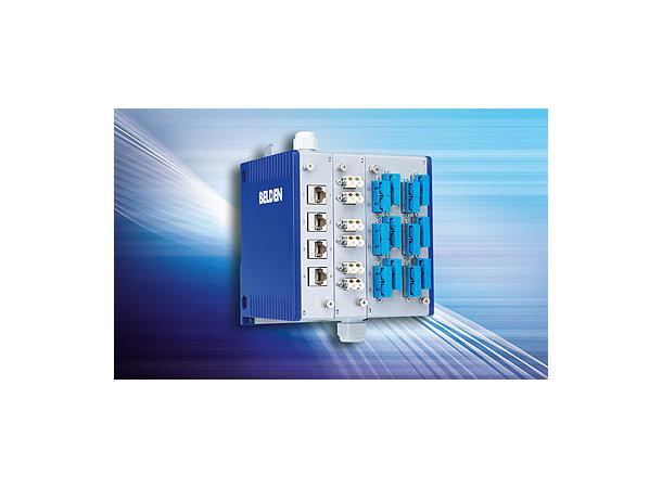 MIPP, Modular industrial DIN patch panel 4xCat6a,6xLC-D,6xSC-D,6xST-D ...