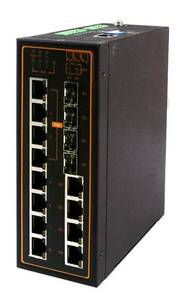 ATOP 12-Port Managed Ethernet Switch 8xRJ45 100Mbit 8xPoE, 4xSFP ...