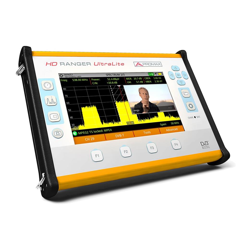 Promax HD RANGER UltraLite Tablet type TV & Satellite Analyser DVB ...