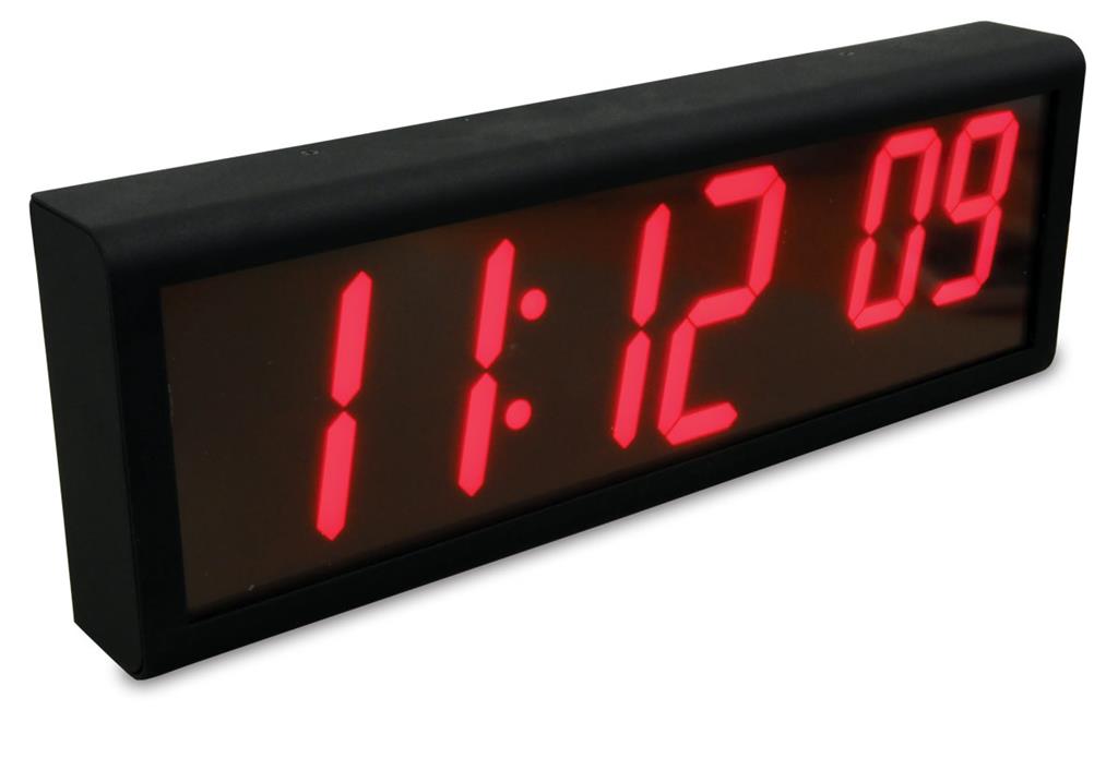 Meinberg RGB6 LED dot-matrix display Black, red numbers, (hh:mm:ss ...